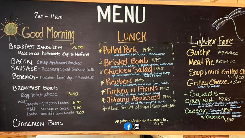 Cafe Menu - Green Acres Country Store